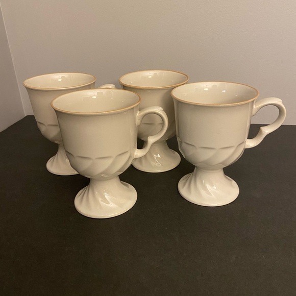 Dining | Vintage Japan Stoneware Footed Coffee Mugs | Poshmark